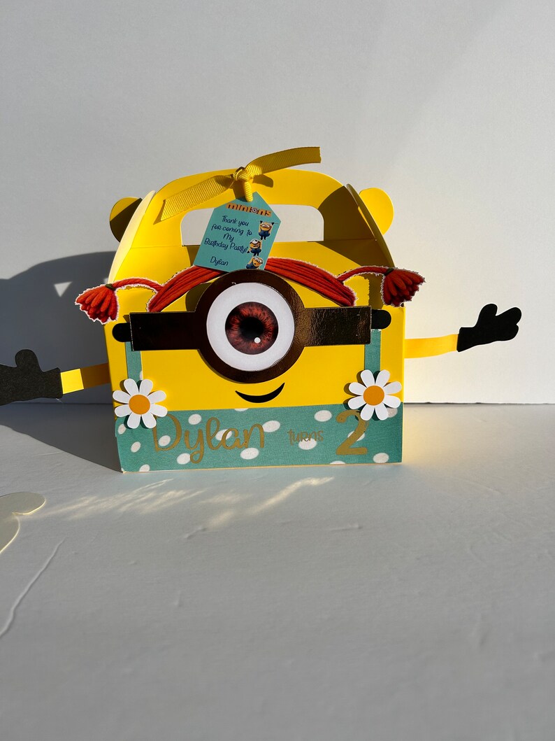 Minions Gable Box Minions Party Kids Party Bag Caja De Regalo De