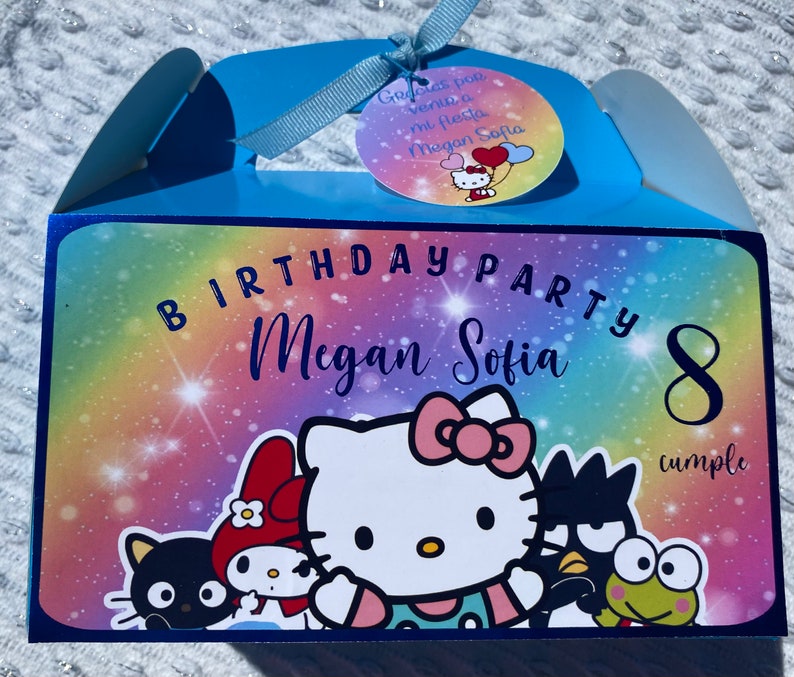 Hello Kitty Party Favor Box /custom Party Box /hello Kitty - Etsy