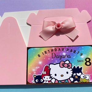 Hello Kitty Party Favor Box / Custom Party Box / Hello Kitty Gable Box ...
