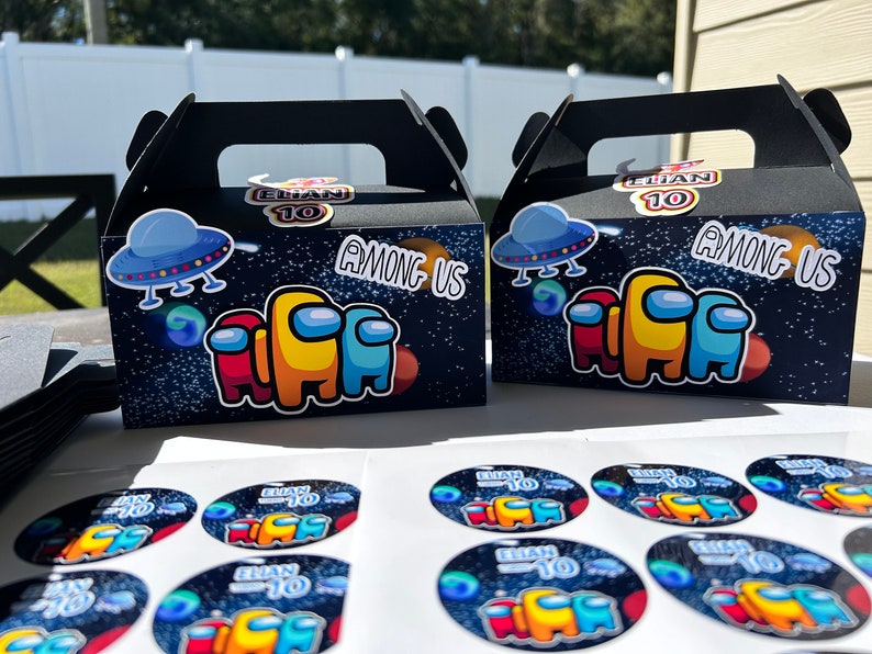 Among Us Treat Box /among Us Box/ Among Us Party Box /among Us - Etsy