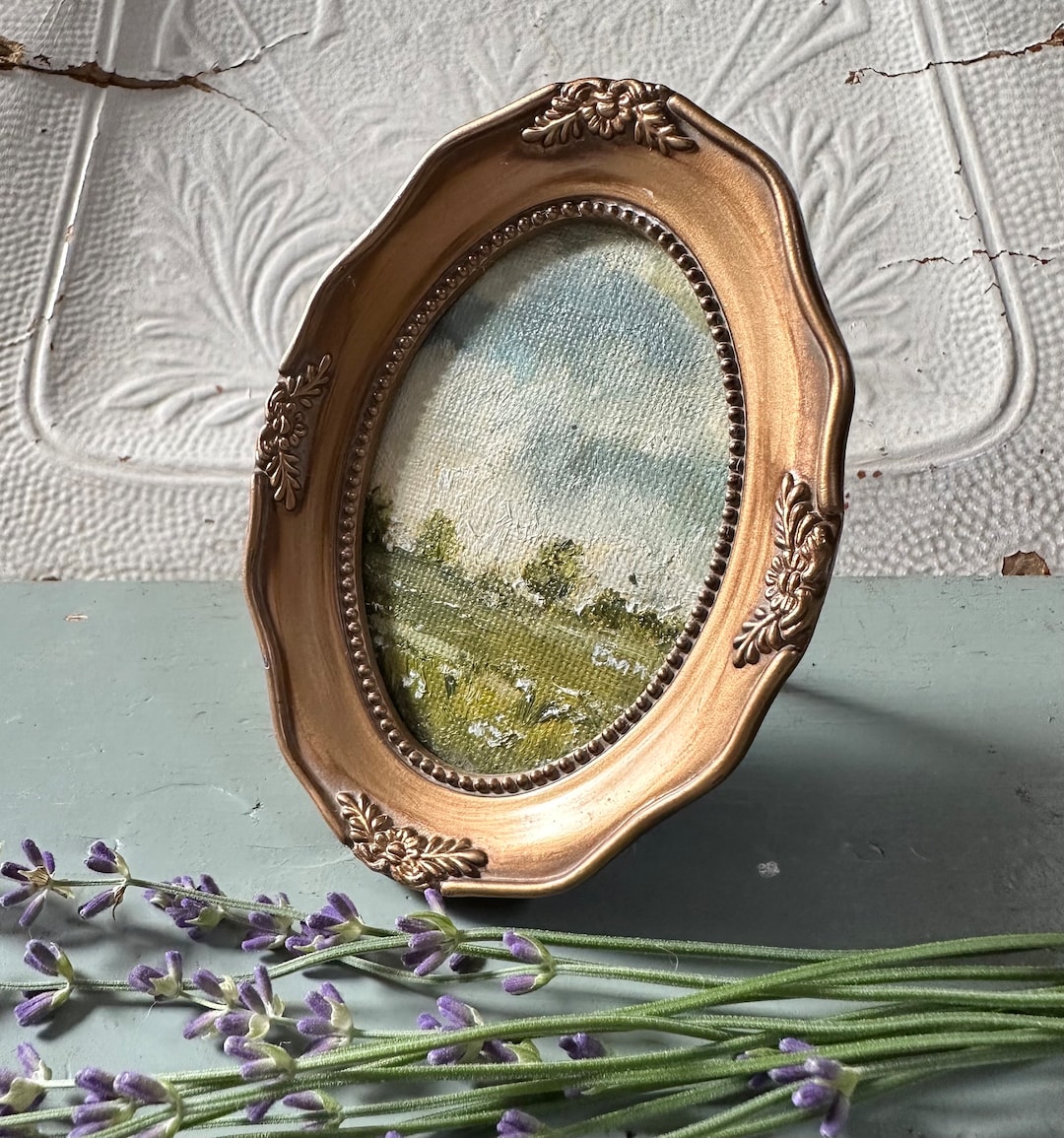 Art Original Oil Landscape Small Framed Painting / Signed Original ...