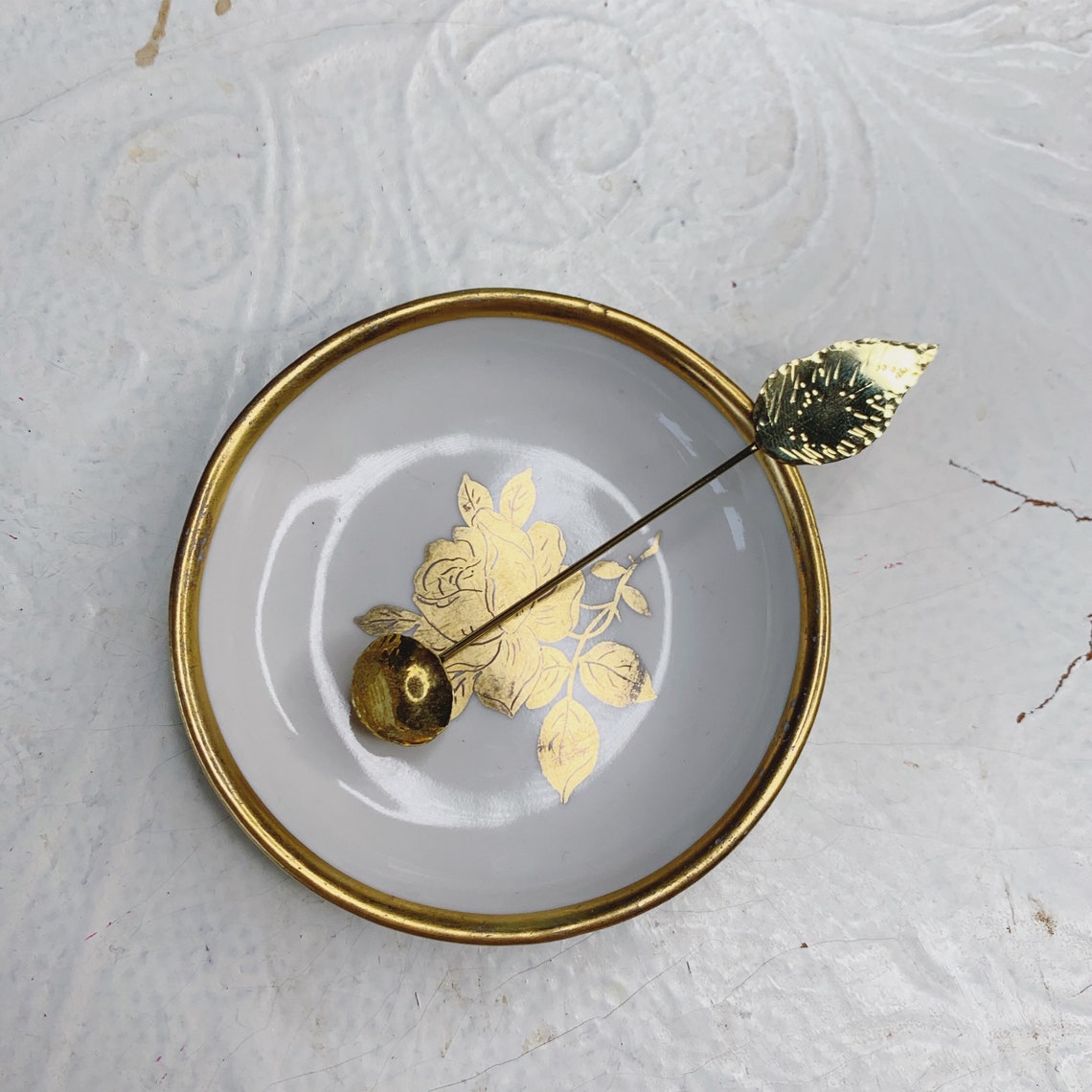 Hand Forged Brass Salt Spoon / Nature Inspired Brass Object / - Etsy