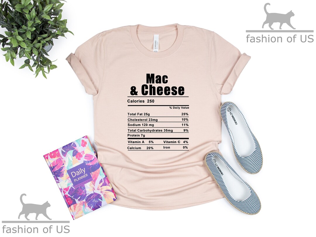 Mac and Cheese Shirt | Ingredients Shirt | Nutrition | Funny ...