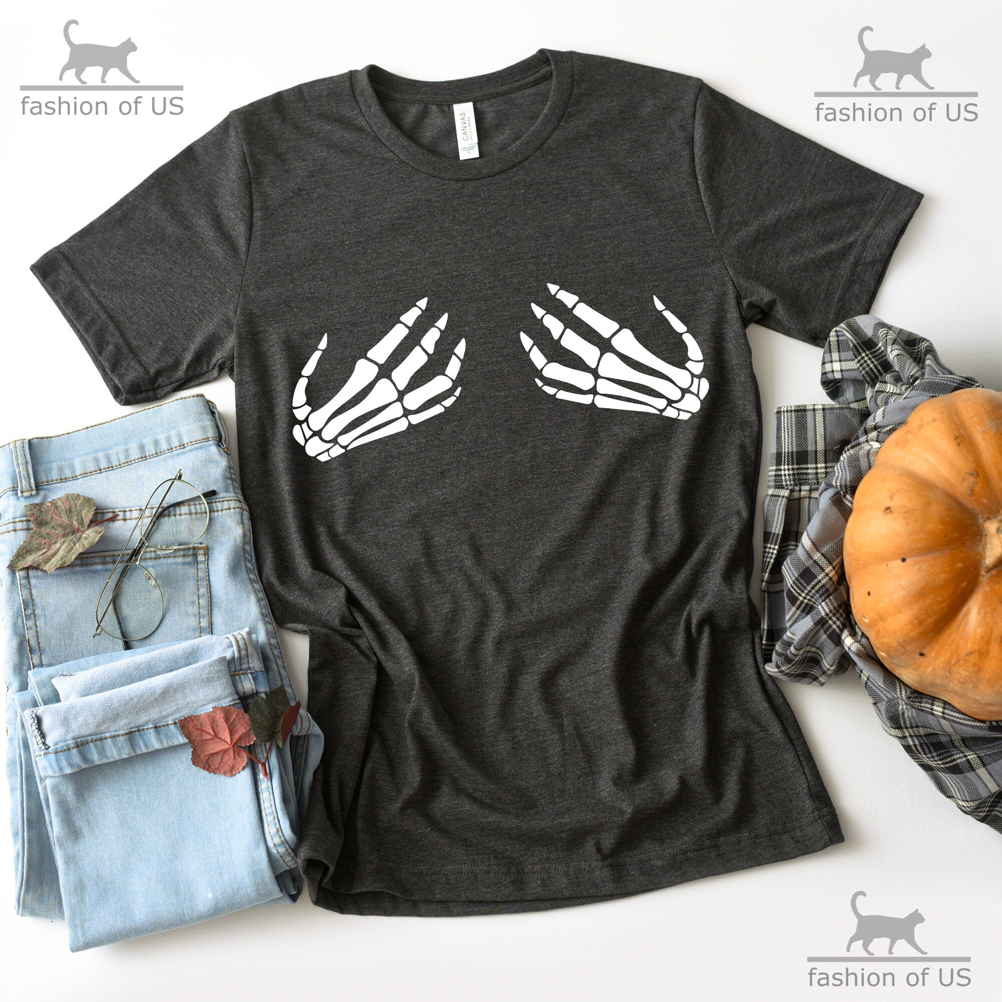 Grabbing Skeleton Hands Shirt Skeleton Shirt Halloween | Etsy