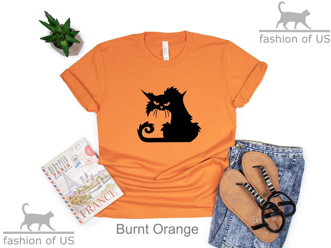 Halloween Angry Cat Shirt | Halloween Scary Cat Shirts | Black Cat ...