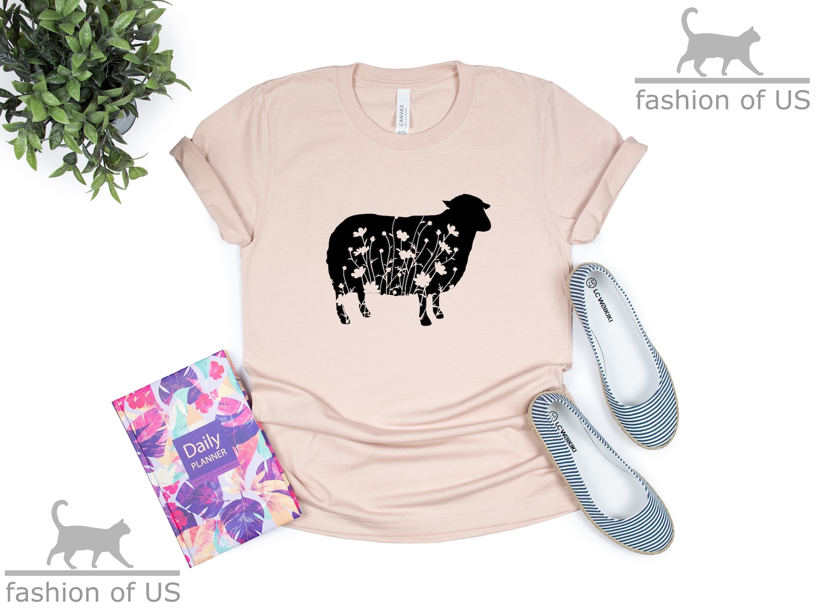 Floral Sheep Shirt Flower Sheep Shirt Cute Sheep Shirt | Etsy