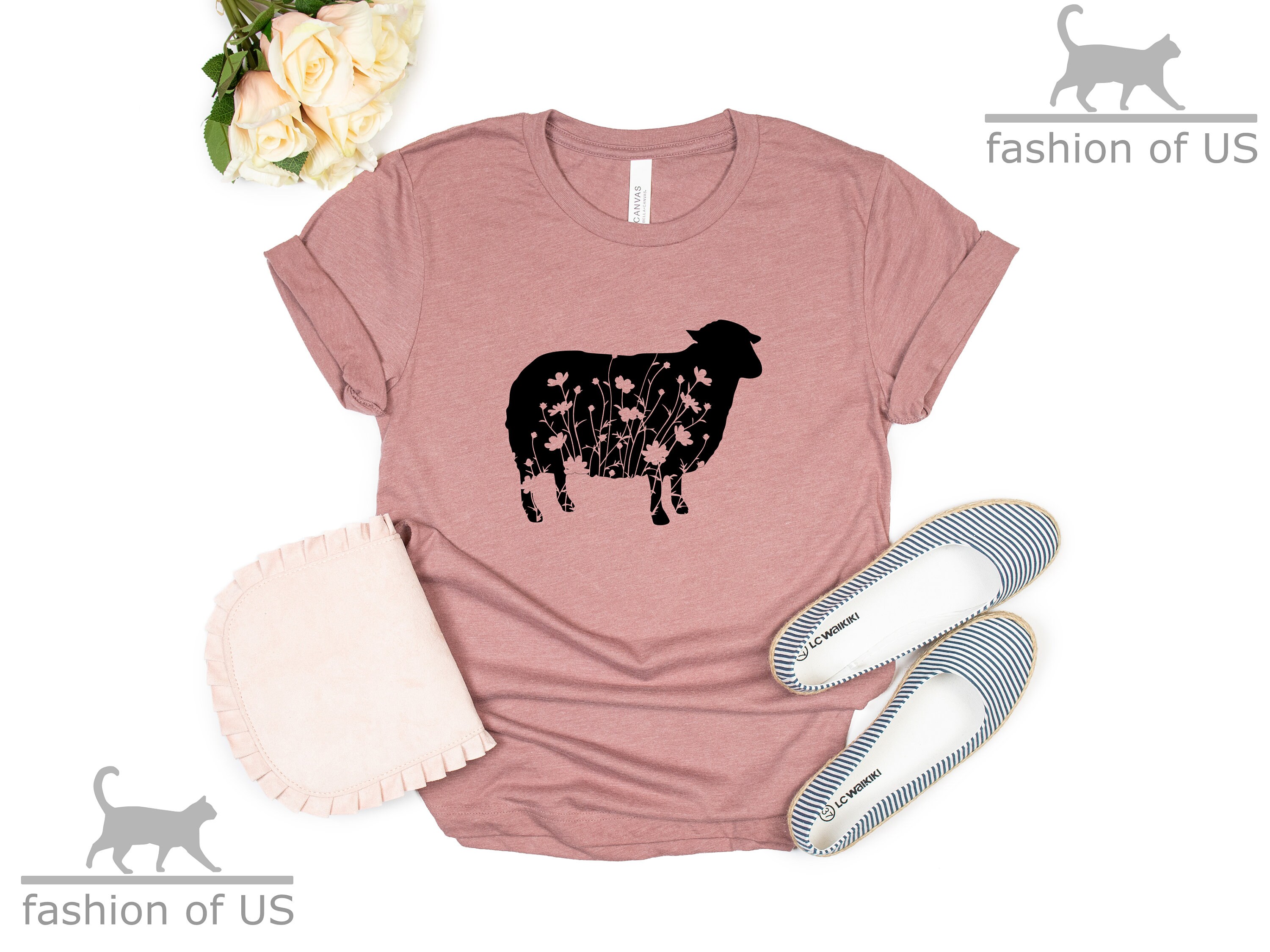 Floral Sheep Shirt | Flower Sheep Shirt | Cute Sheep Shirt| Animal ...