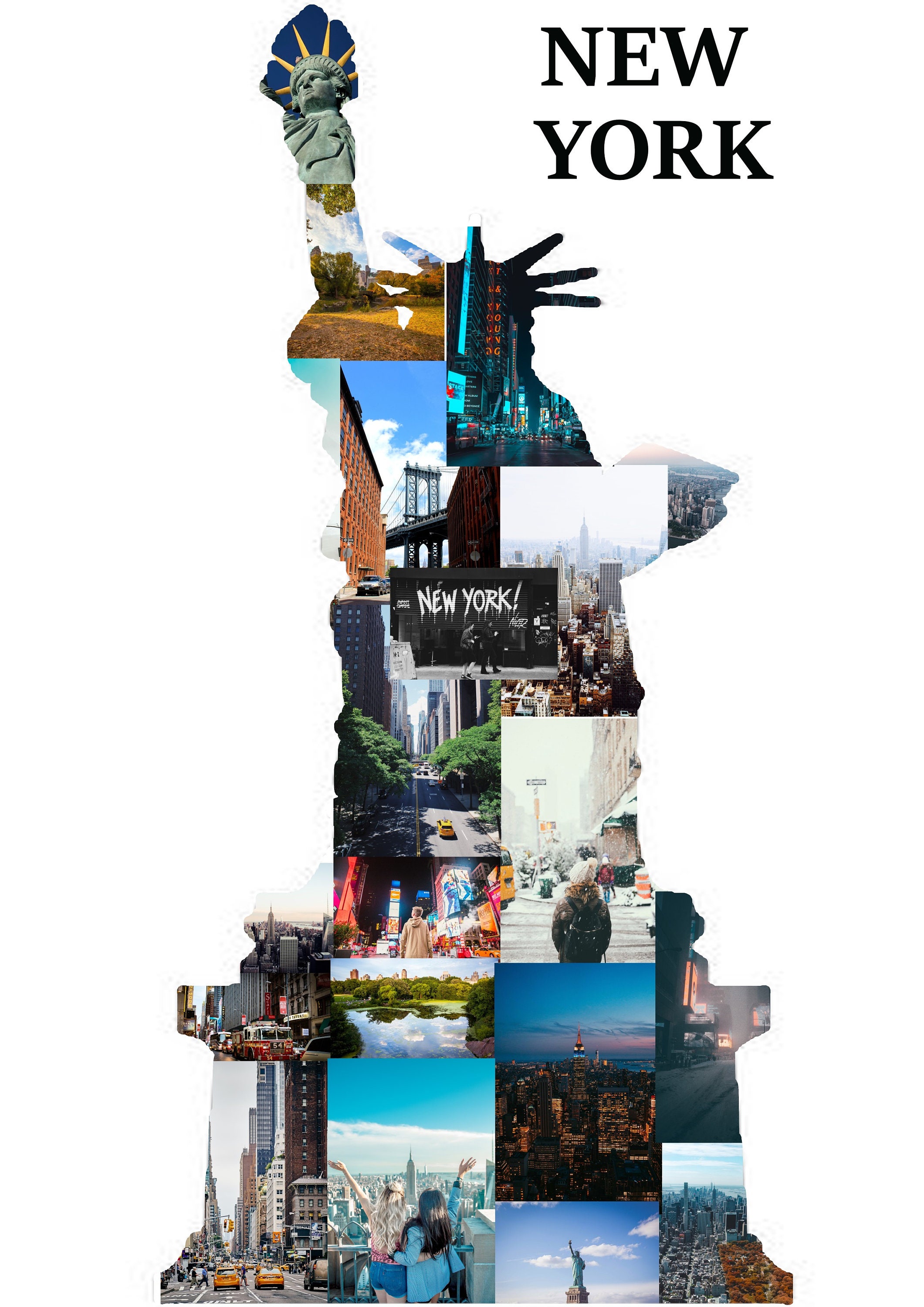Estatua de la Libertad Fan Art Custom Photo Collage Digital Imprimible ...