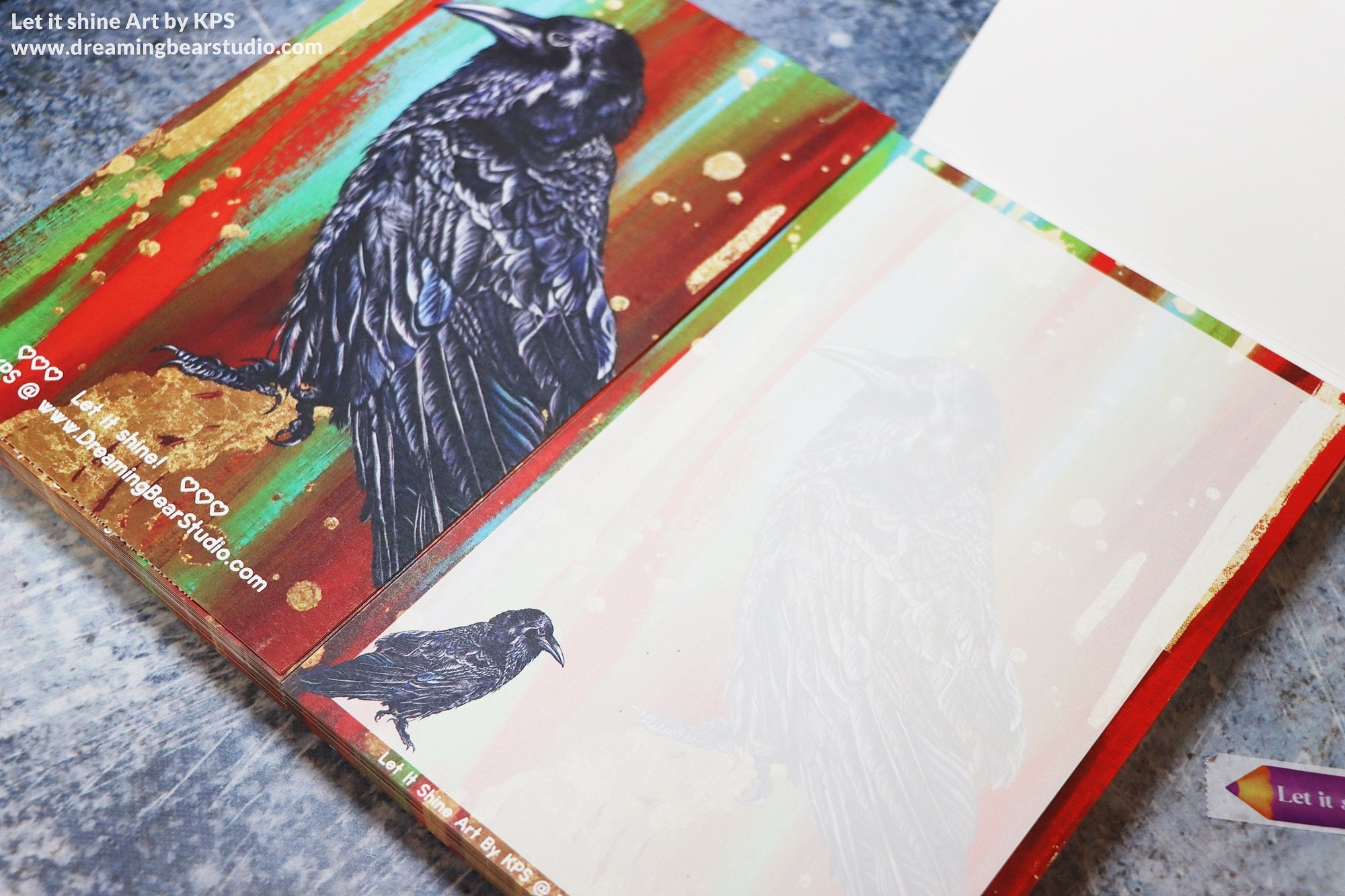 Raven Letter Writing Pad With a Cover Tear off A5 Notepad Raven ...