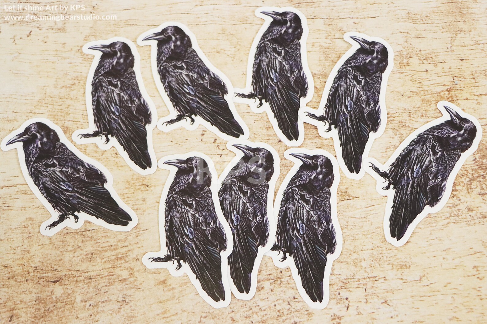 Raven Sticker I Matte Vinyl / Holographic Sticker Bird - Etsy UK