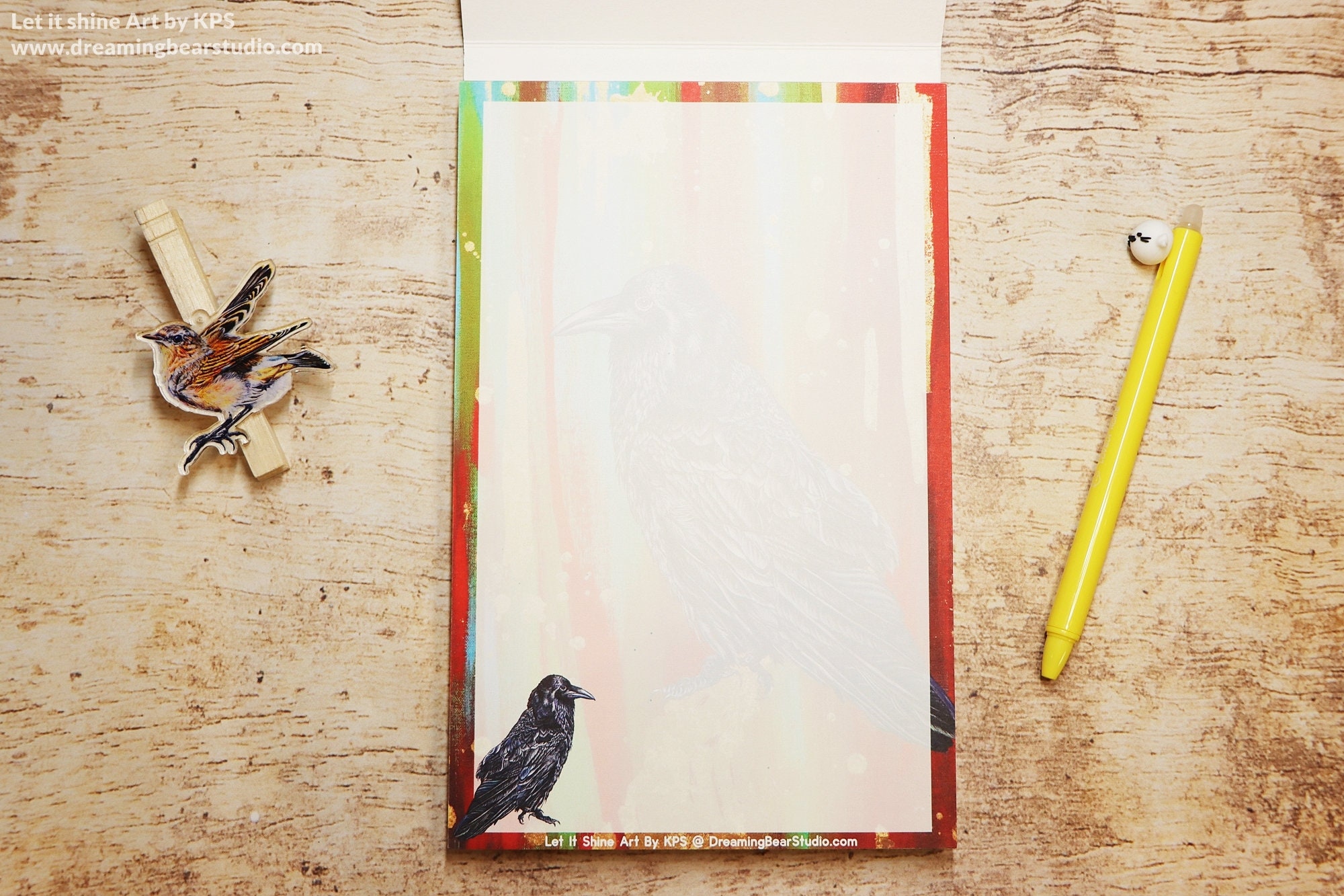 Raven Letter Writing Pad With a Cover Tear off A5 Notepad Raven ...