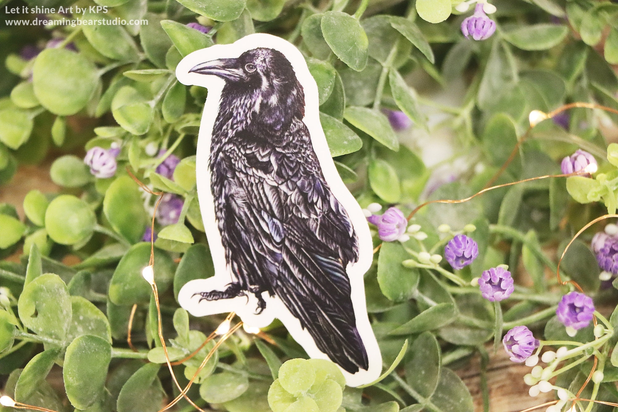 Raven Sticker I Matte Vinyl / Holographic Sticker Bird - Etsy UK
