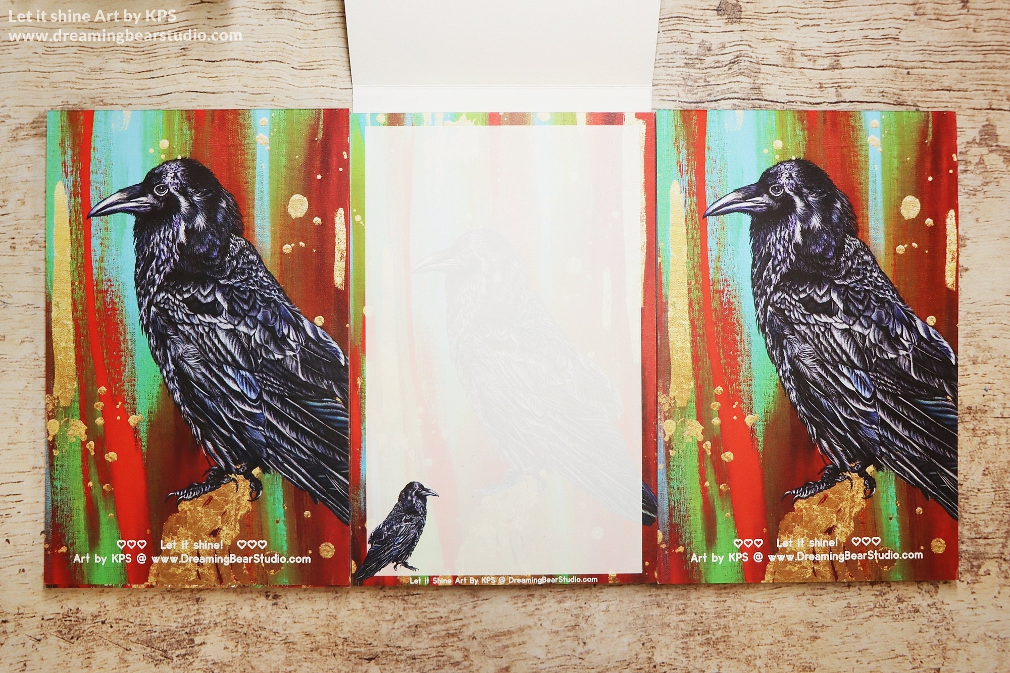 Raven Letter Writing Pad With a Cover Tear off A5 Notepad Raven ...