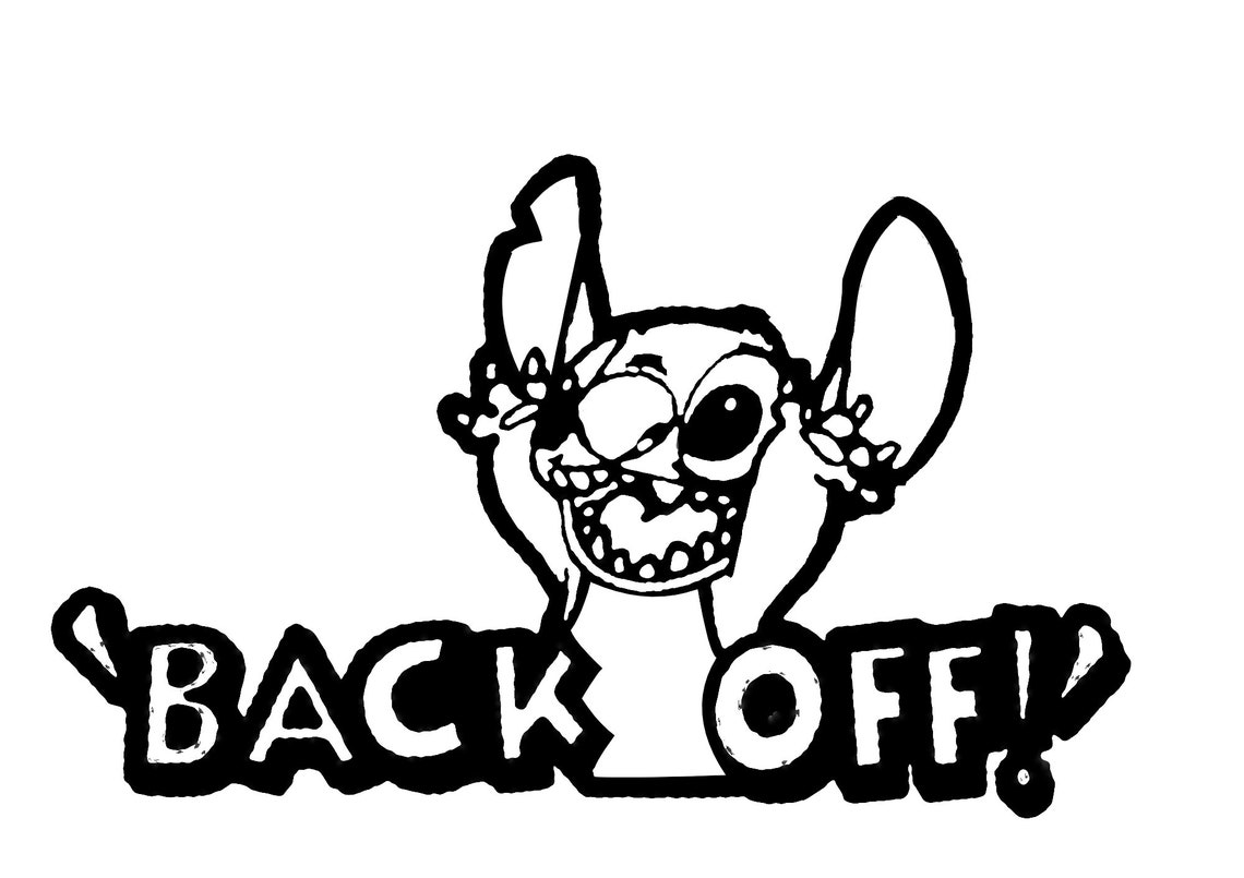 Back OFF Stitch/ Disney Bumper Sticker/ Vinyl / Decal - Etsy