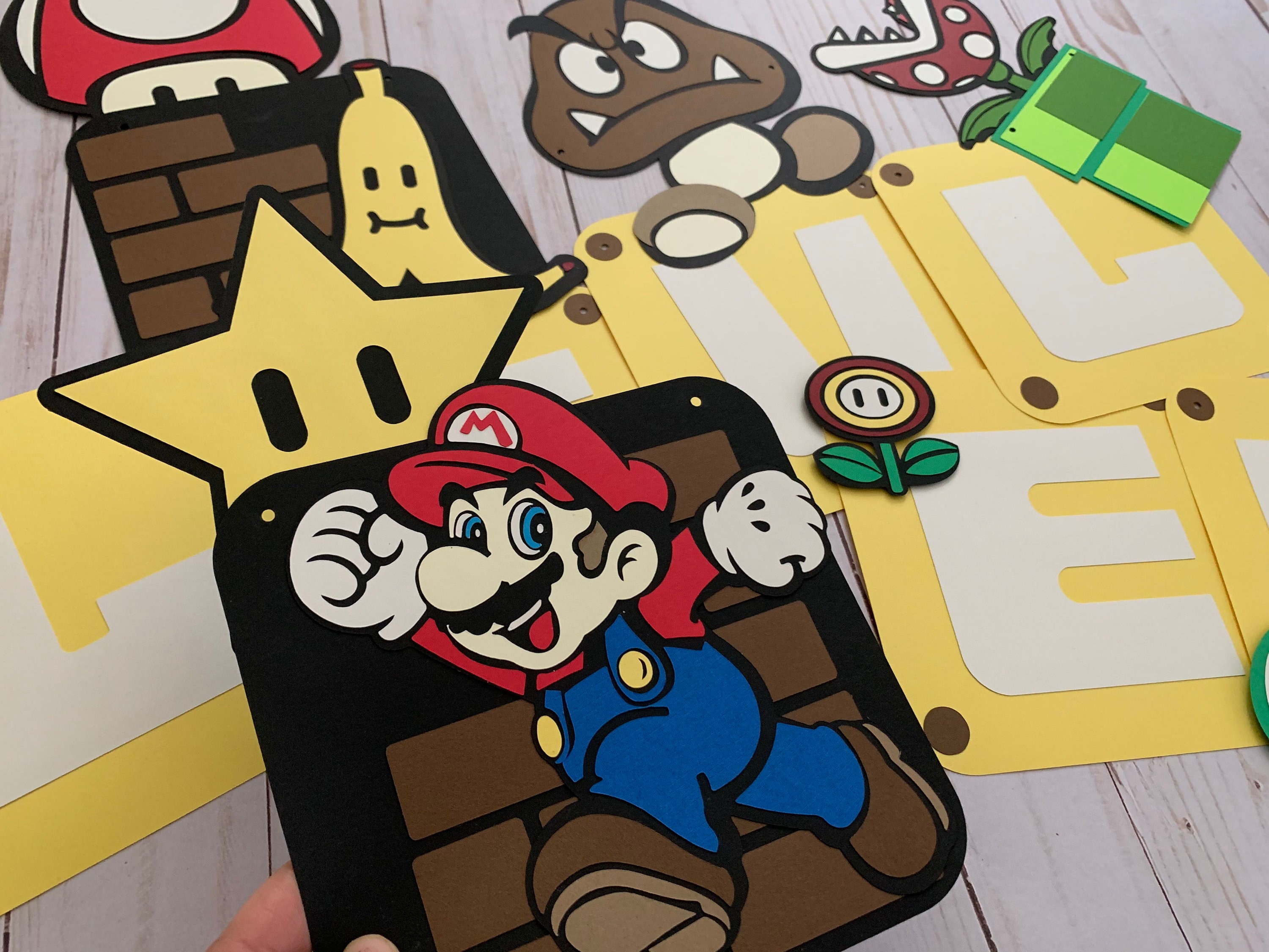 Super Mario Bros Custom Banner / Mario Brothers Banner / Mario | Etsy