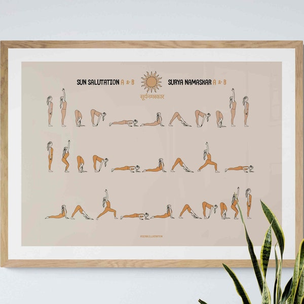 Sun Salutation Poster - Etsy