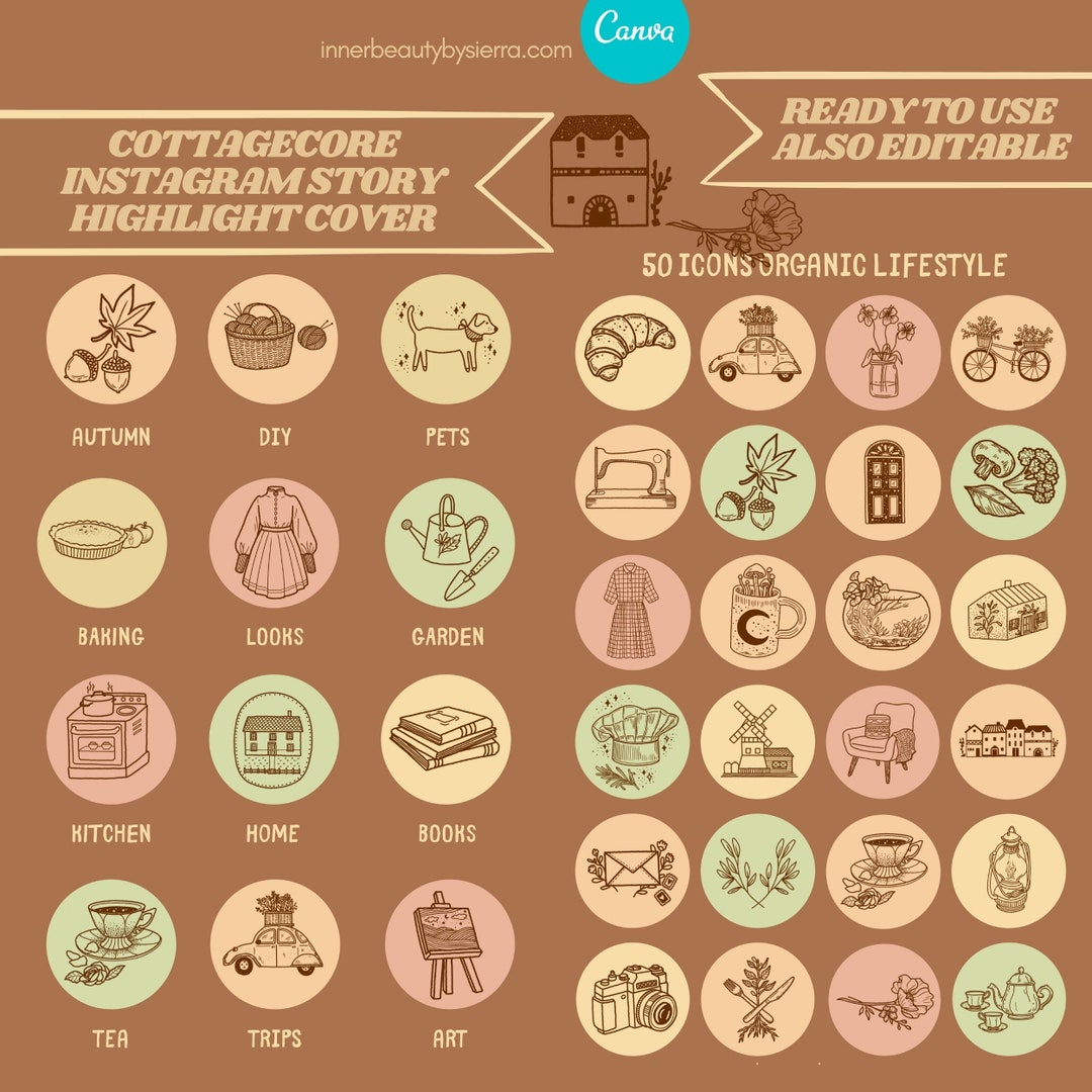 Cottagecore Autumn Farm Life Instagram Highlight Covers, INSTANT ...