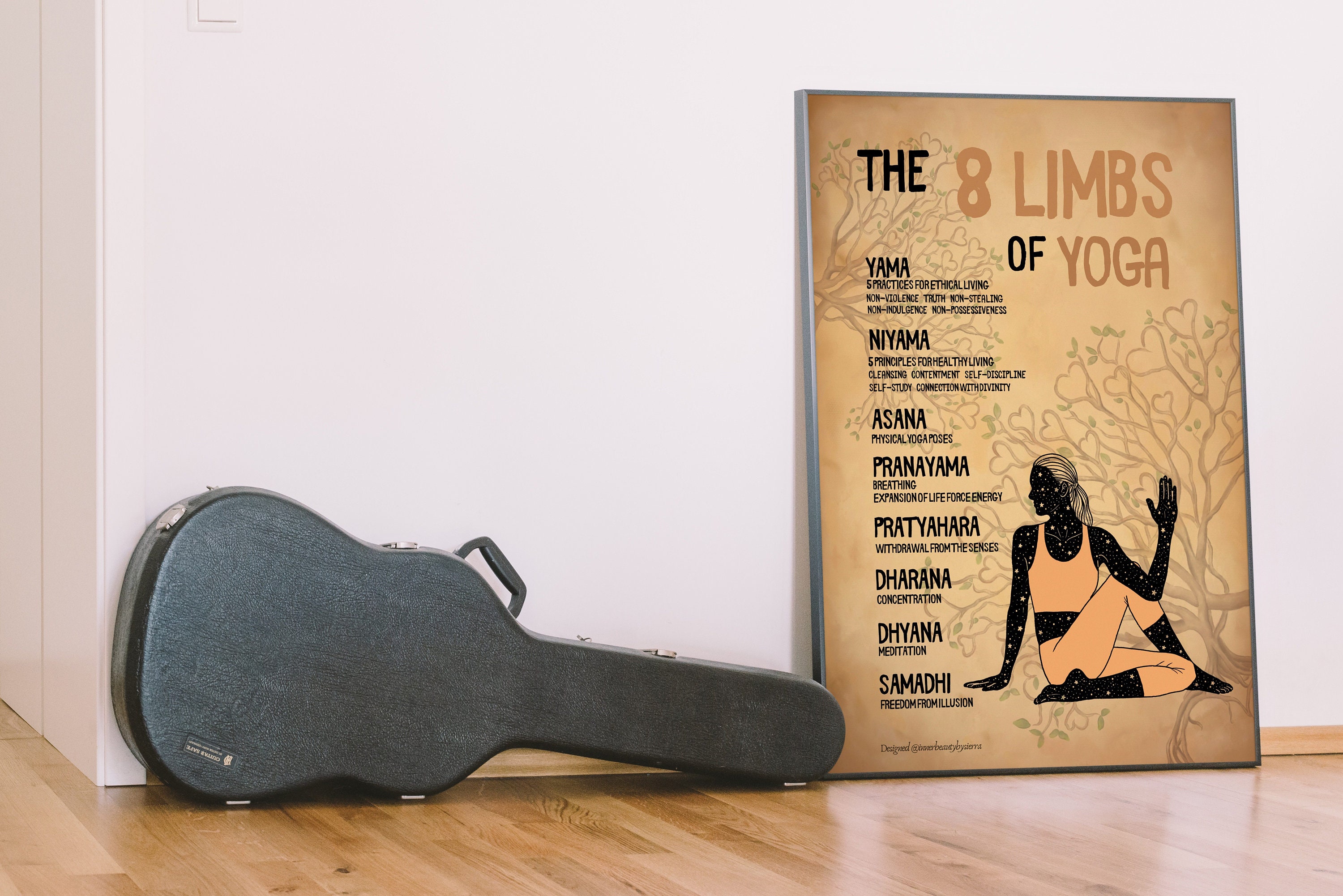 8 Limbs of Yoga Printable, INSTANT DOWNLOAD, Ashtanga Yoga Art, Asana ...