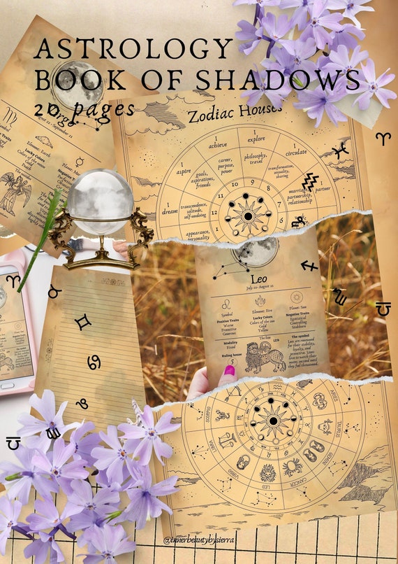 Zodiac Star Signs Printable Astrology Book of Shadows Pages | Etsy