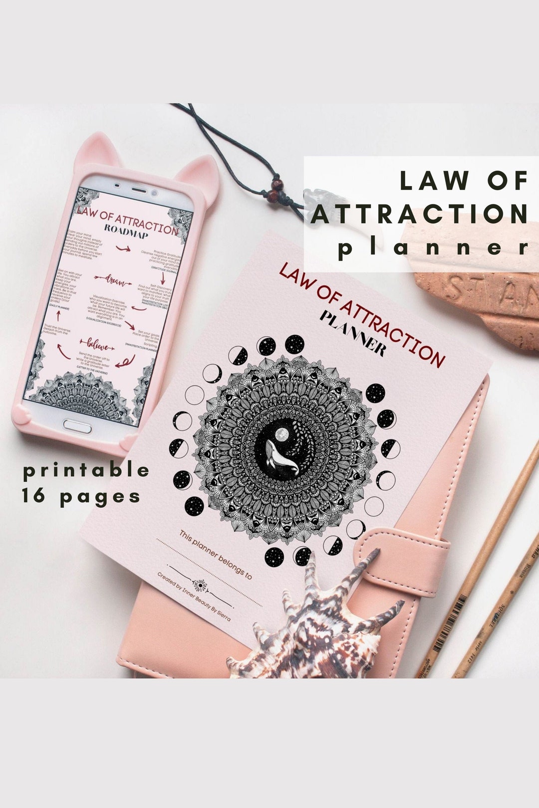 Law of Attraction Planner Printable, Gratitude Journal, Manifestation ...