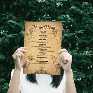 Eightfold Path Printable, INSTANT DOWNLOAD, Buddha Wall Art, Buddhism ...