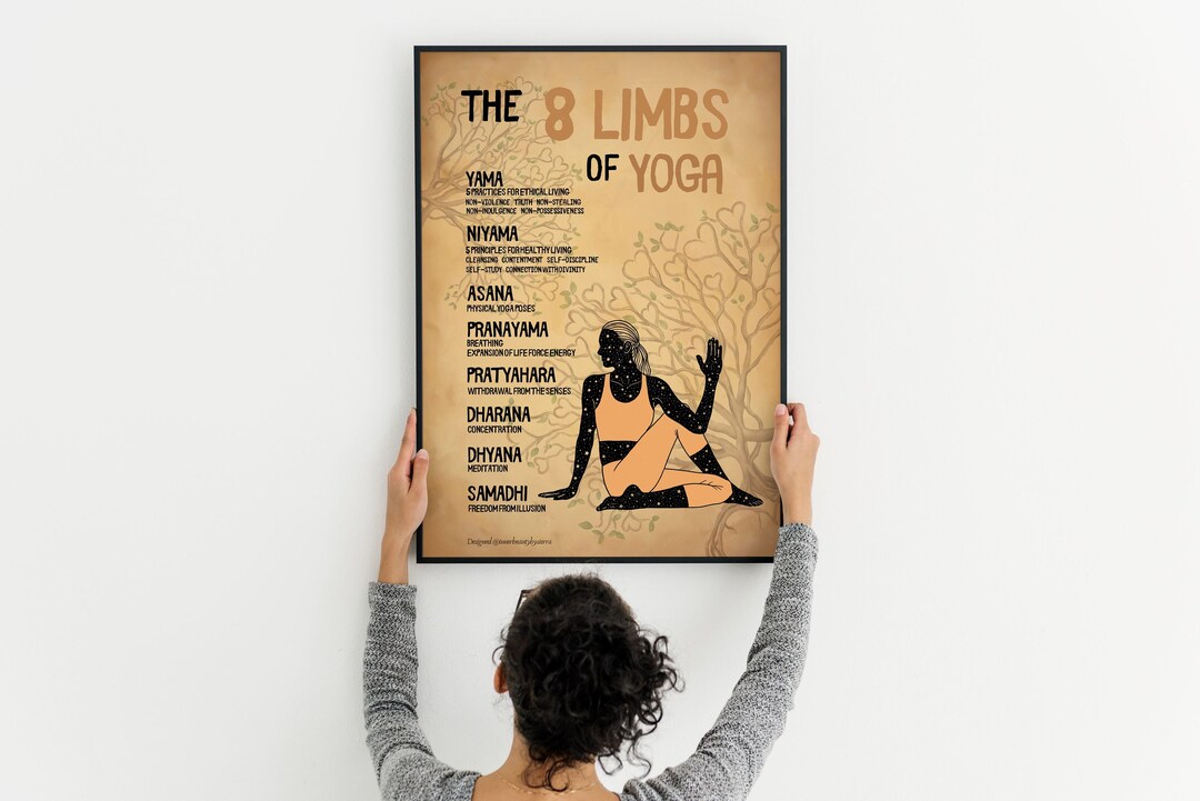 8 Limbs of Yoga Printable, INSTANT DOWNLOAD, Ashtanga Yoga Art, Asana ...