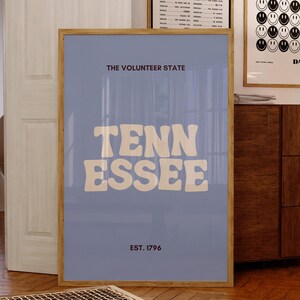 Tennessee Art Poster | the Volunteer State Art Print | Nashville City ...