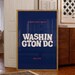 Washington DC Typography Print | Blue Wall Art | Digital Download - Etsy