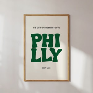 Philly Typography Art Print | Philadelphia City of Brotherly Love ...