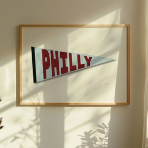 Vintage Philly Pennant Print | Philadelphia Flag Wall Art | Philly ...