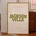 Jacksonville Typography Art Print | Jacksonville Florida Wall Art Green ...