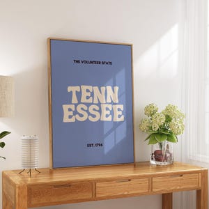 Tennessee Art Poster | the Volunteer State Art Print | Nashville City ...