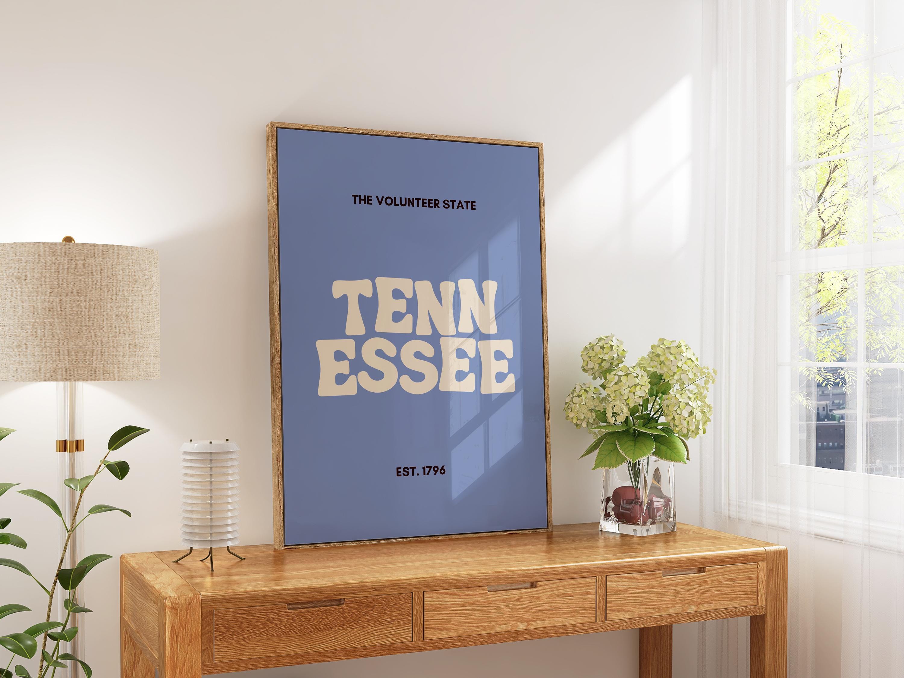 Tennessee Art Poster | the Volunteer State Art Print | Nashville City ...