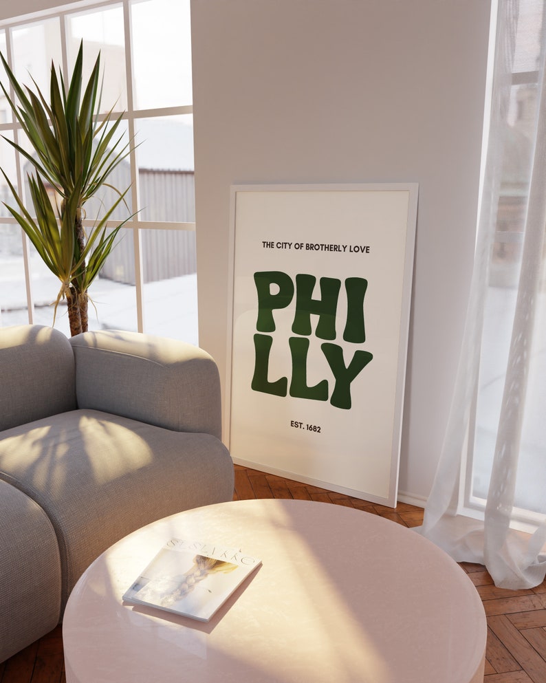 Philly Typography Art Print | Philadelphia City of Brotherly Love ...