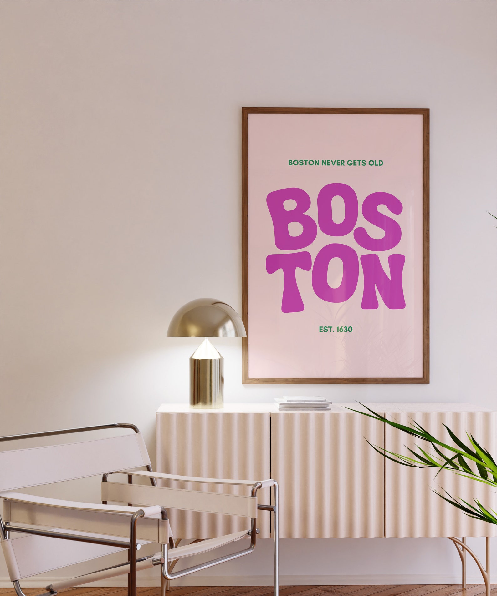 Boston Typography Art Print Boston Wall Art Purple Massachusetts City ...
