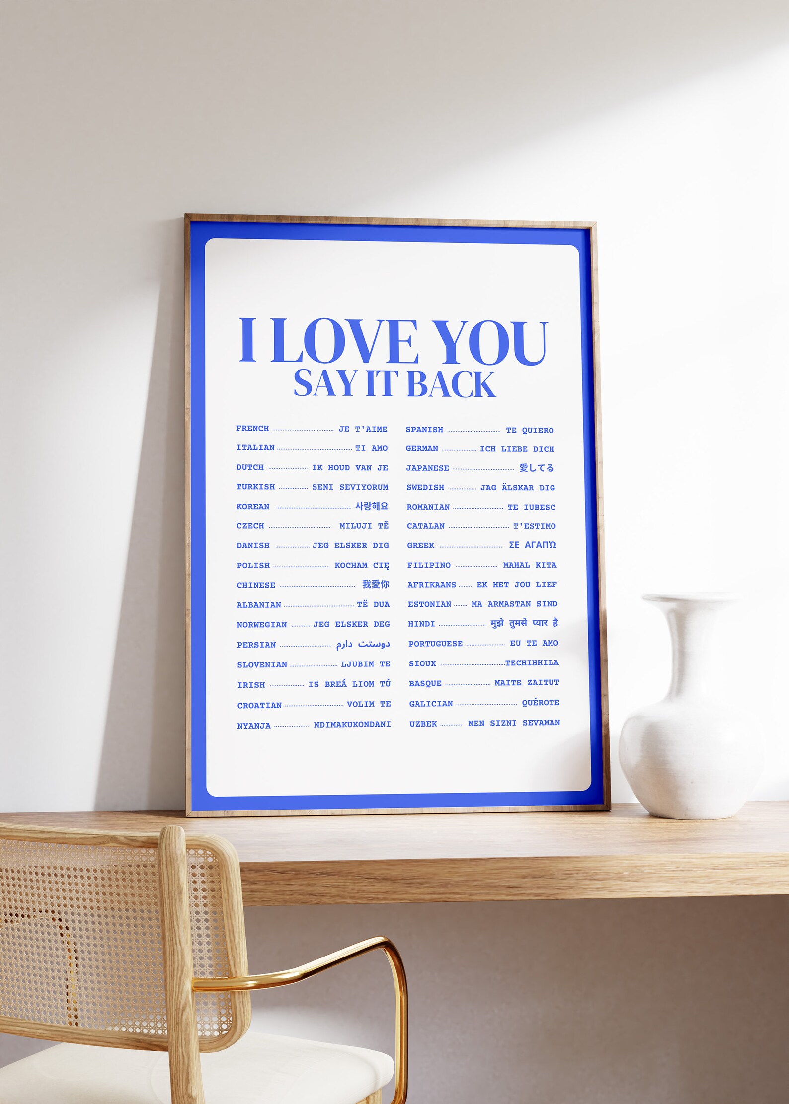 Ways to Say I Love You Wall Print Digital Download Print Retro Wall ...