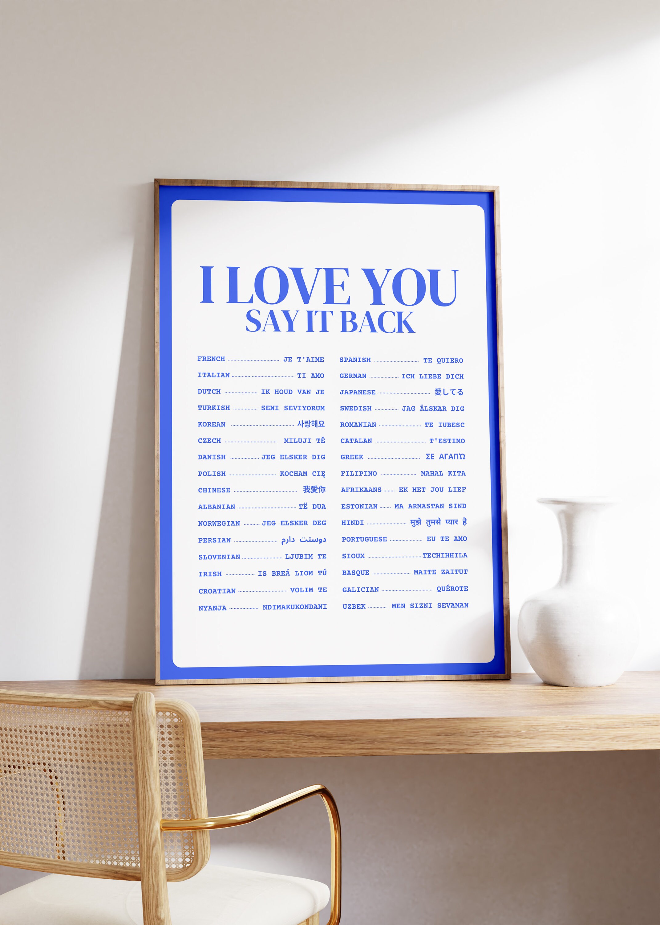 Ways to Say I Love You Wall Print Digital Download Print Retro Wall ...