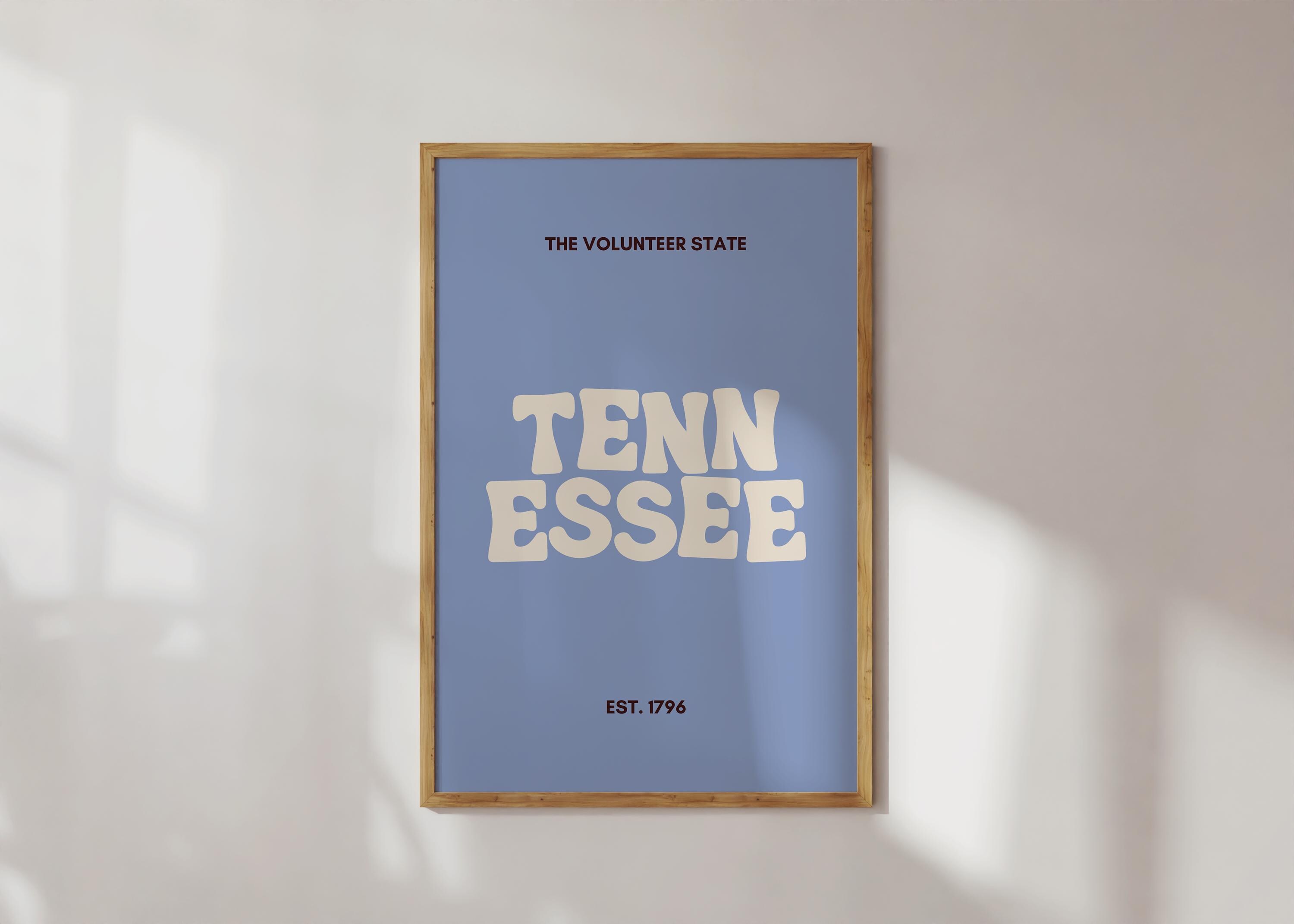 Tennessee Art Poster | the Volunteer State Art Print | Nashville City ...