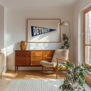 Vintage Detroit Pennant Art Print | Michigan Flag (digital Download) - Etsy