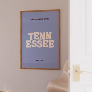 Tennessee Art Poster | the Volunteer State Art Print | Nashville City ...
