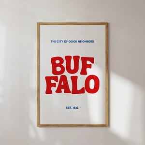 Buffalo Typography Art Print | "city of Good Neighbors" (digital ...