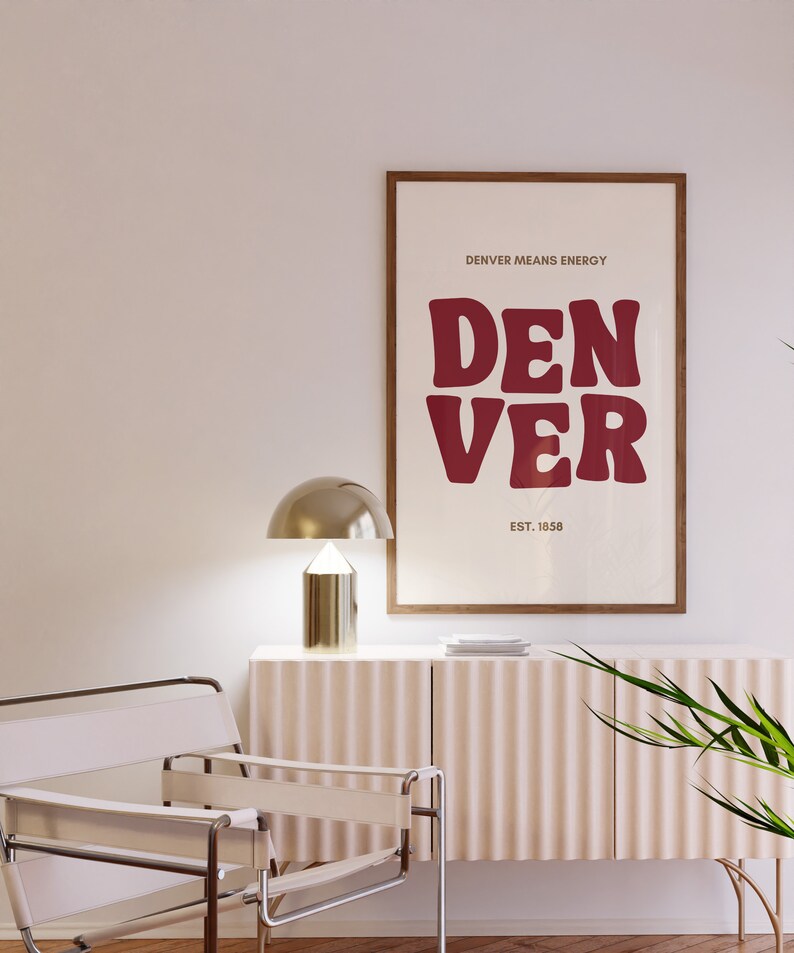 Denver Typography Art Print | Colorado Wall Decor (digital Download) - Etsy