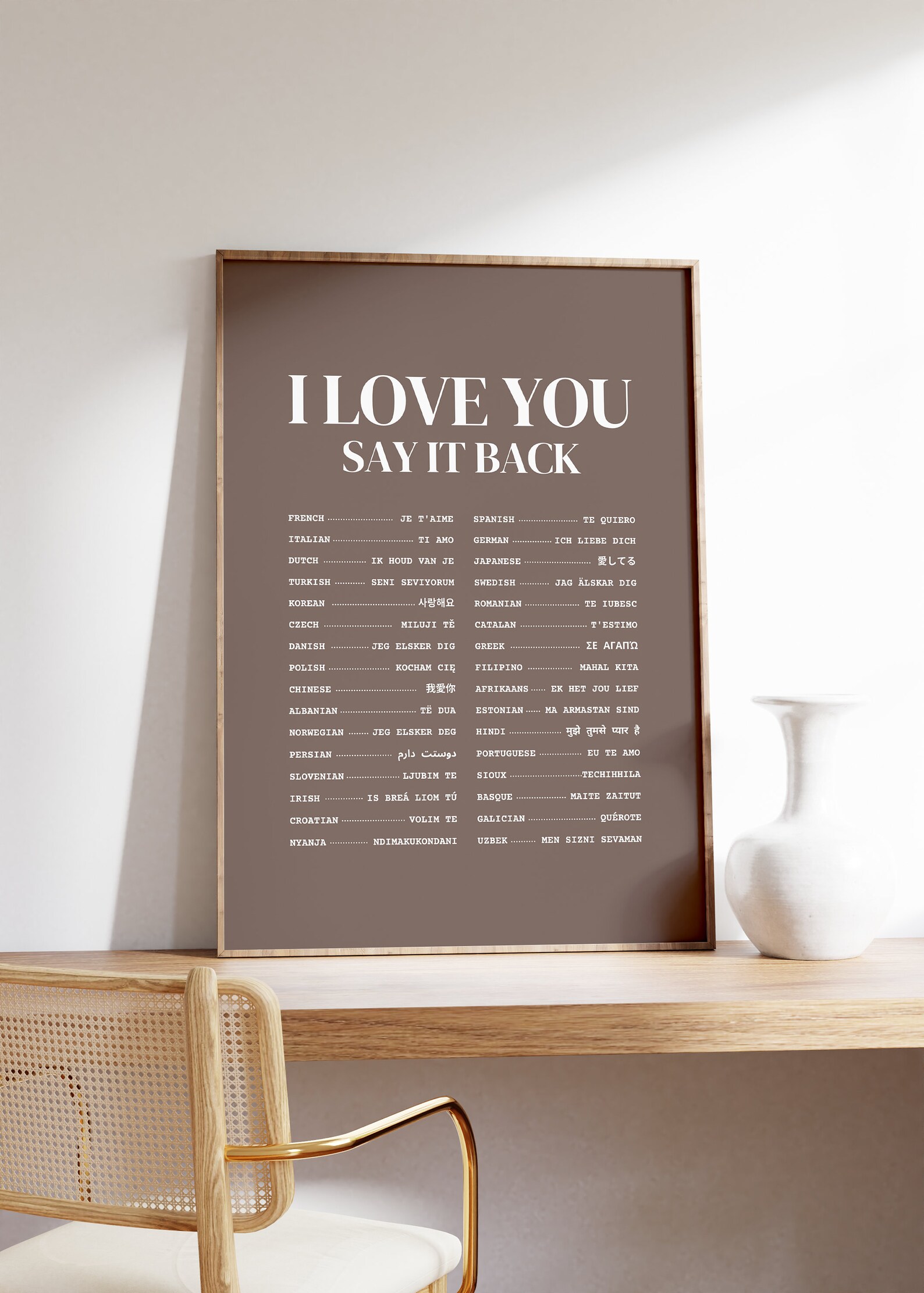 I Love You Wall Art I Love You Say It Back Digital Download Print Retro ...