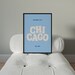 Chicago Typography Art Print Chi-town Blue Wall Art Chicago Apartment ...