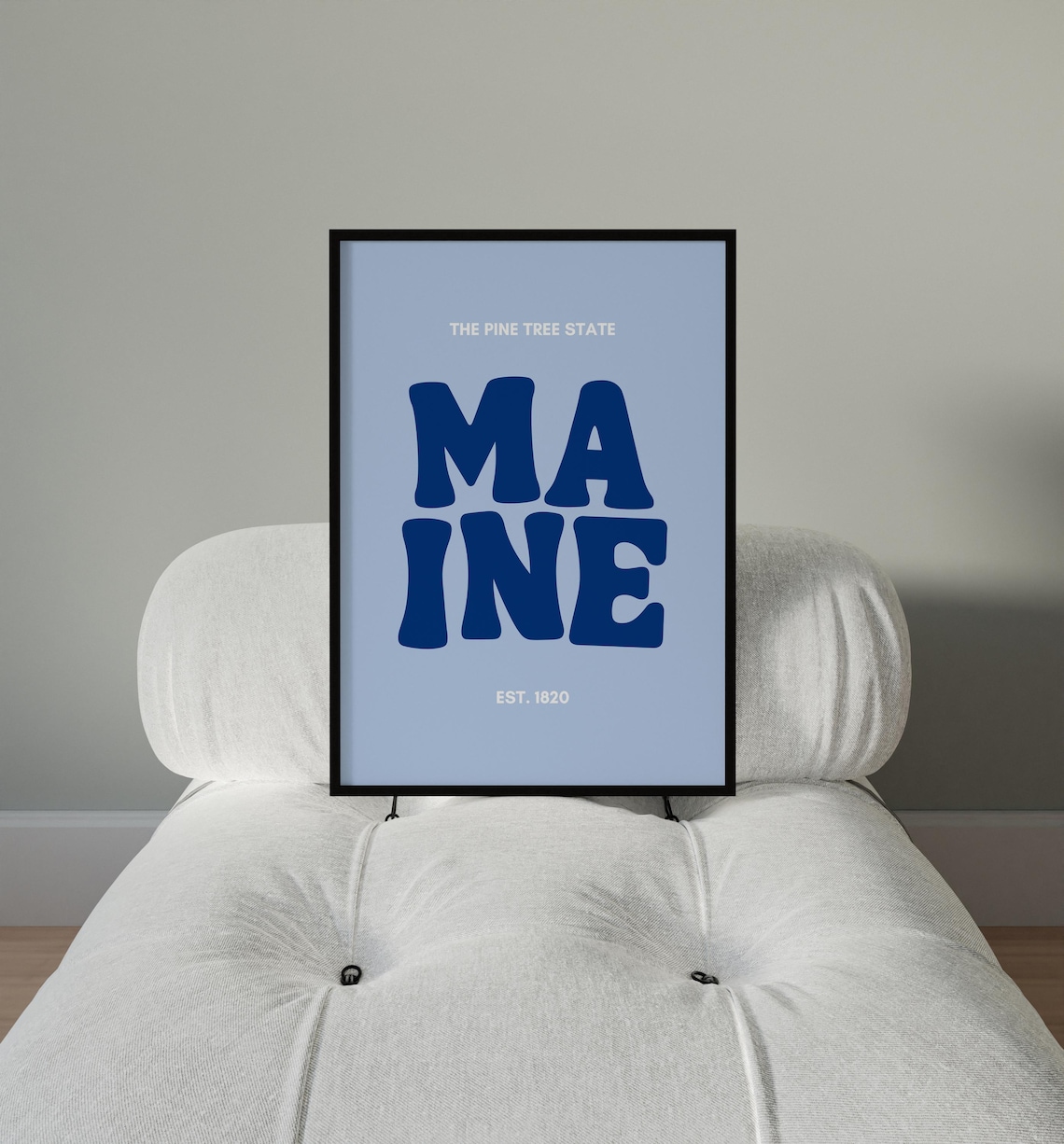 Maine Art Poster | the Pine Tree State Print | East Coast Art| Digital ...