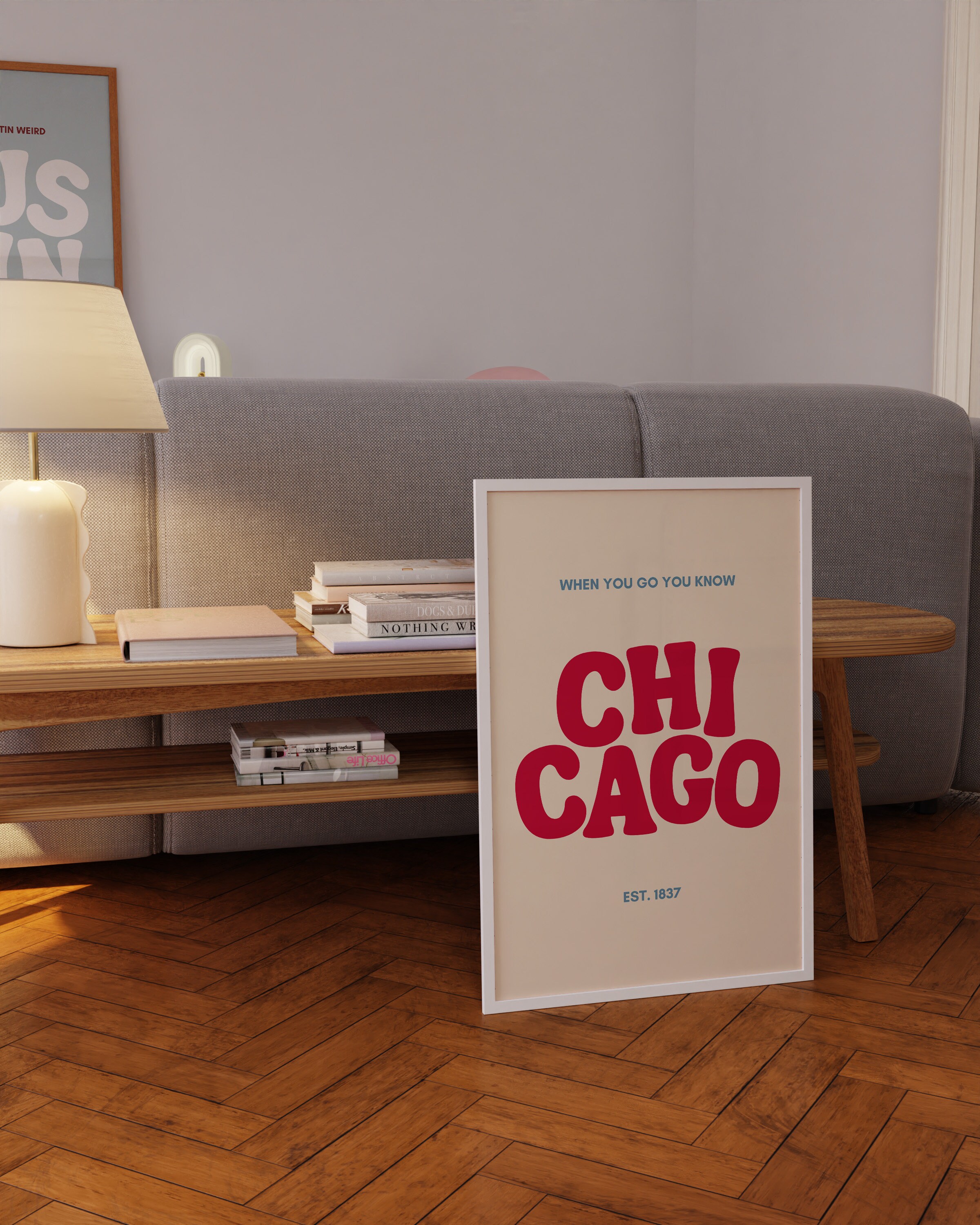 Chicago Typography Art Print | Chi-town Trendy Wall Art | Chicago ...
