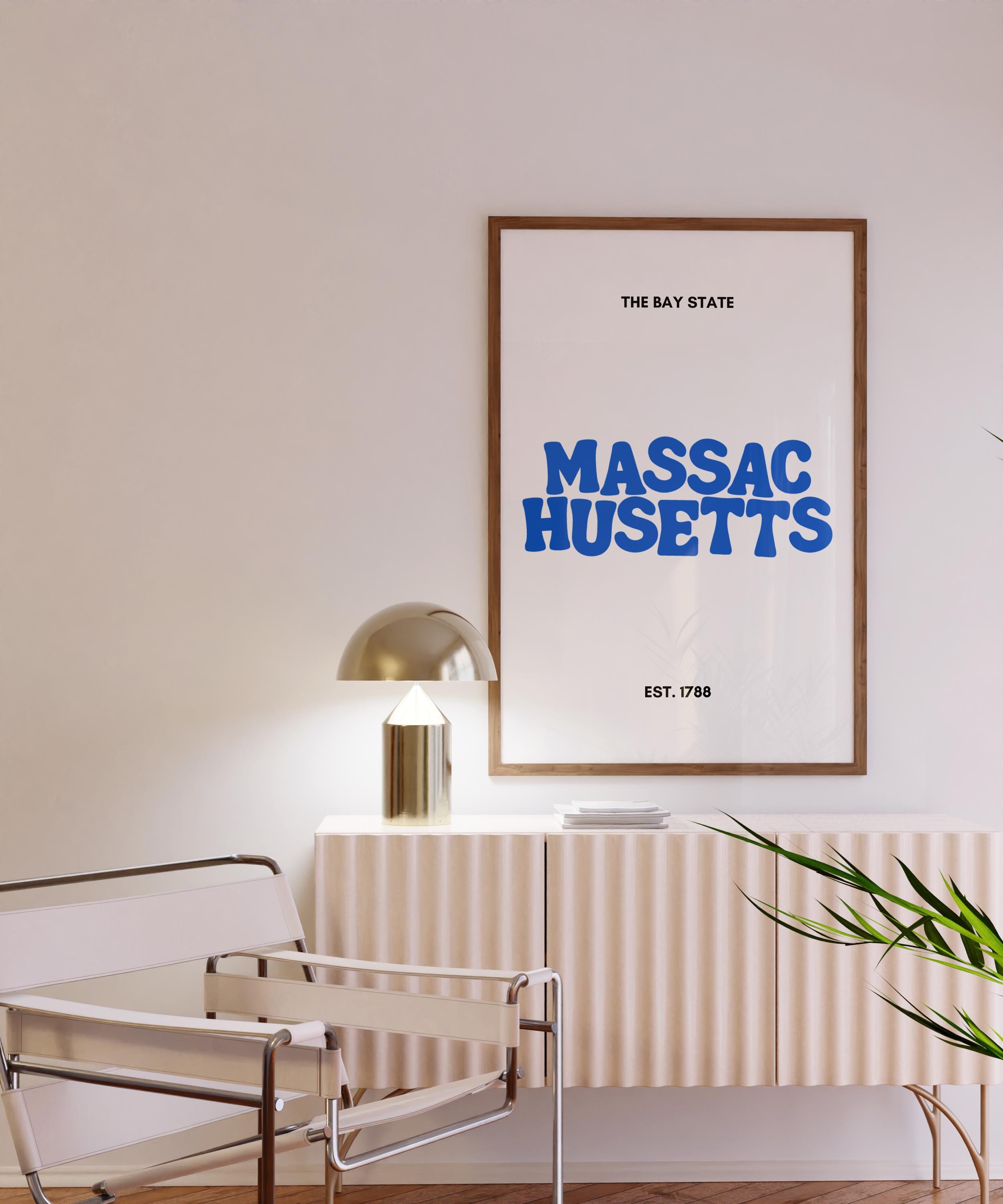 Massachusetts Typography Art Print | Boston Wall Art | the Bay State ...