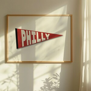Vintage Philly Pennant Print | Philadelphia Flag Wall Art | Philly ...