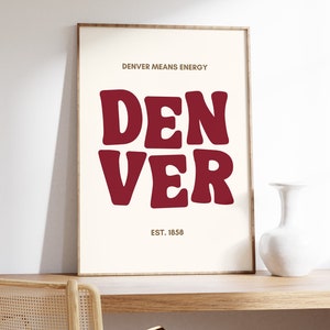 Denver Typography Art Print | Colorado Wall Decor (digital Download) - Etsy