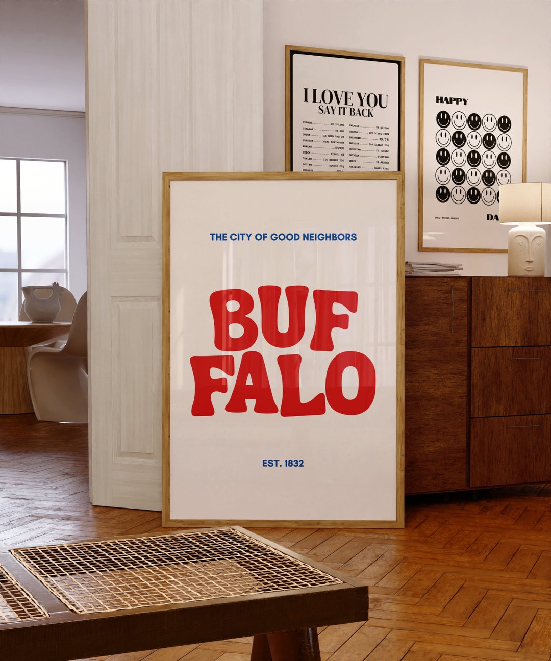 Buffalo Typography Art Print | "city of Good Neighbors" (digital ...